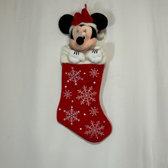Disney | Holiday | Minnie Mouse Christmas Stocking Plush Holiday Decor ...